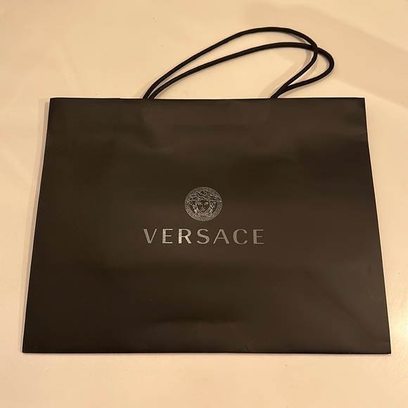Versace | Bags | Versace Black Smallmedium Sized Shopping Bag | Poshmark